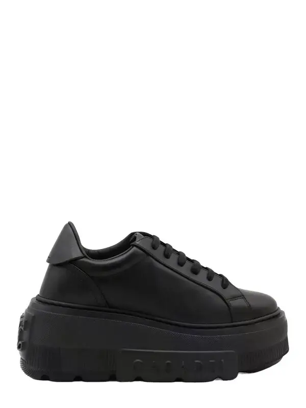 Casadei Platform Lace-up Sneakers - Black