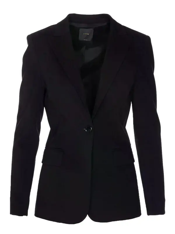 Pinko Single-button V-neck Jacket - Black