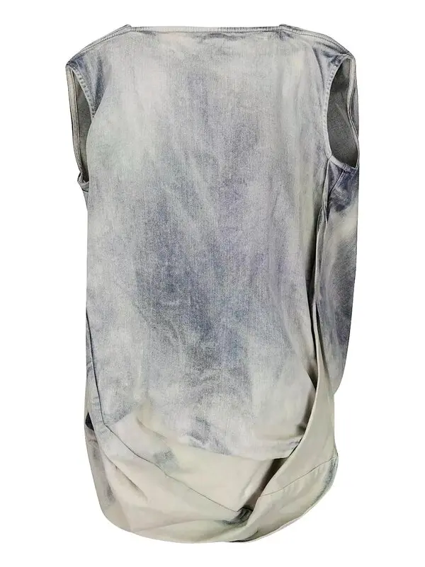 Rick Owens Draped Denim Top - White