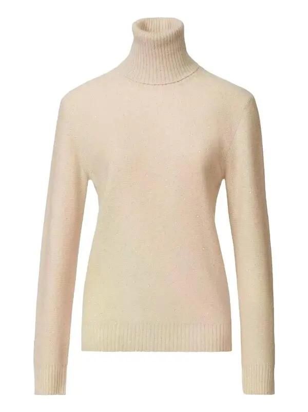 Fabiana Filippi Sequin-embellished Roll-neck Jumper - Neutrals