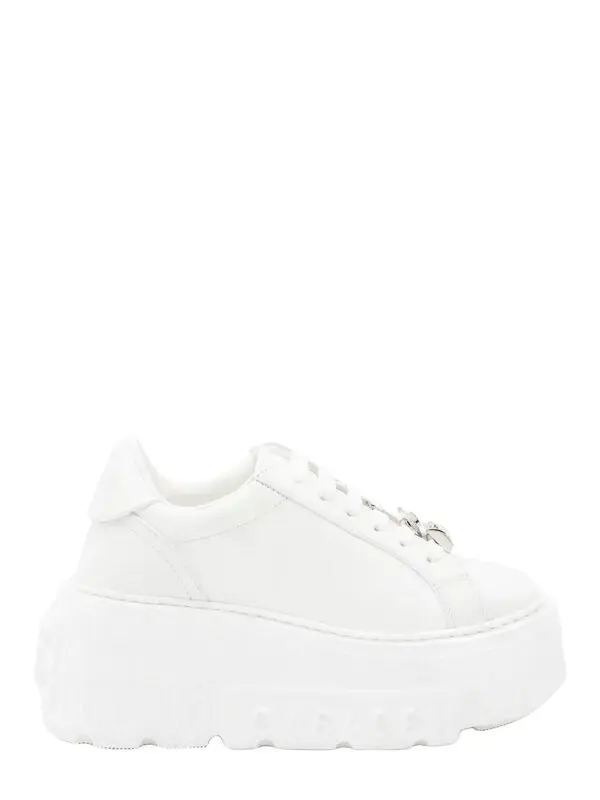 Casadei Platform Lace-up Sneakers - White