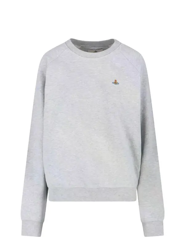VIVIENNE WESTWOOD Orb-embellished Crewneck Sweatshirt - Grey