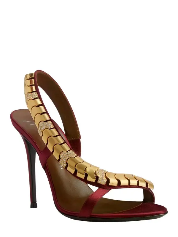 GIUSEPPE ZANOTTI 105mm Rhinestone Embellished Heeled Sandals - Red
