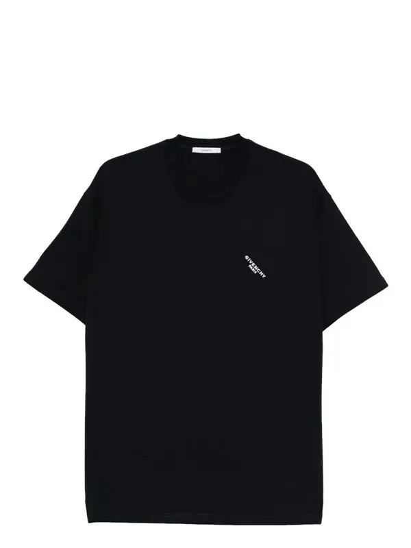 Givenchy Logo-embroidered Cotton T-shirt - Blue