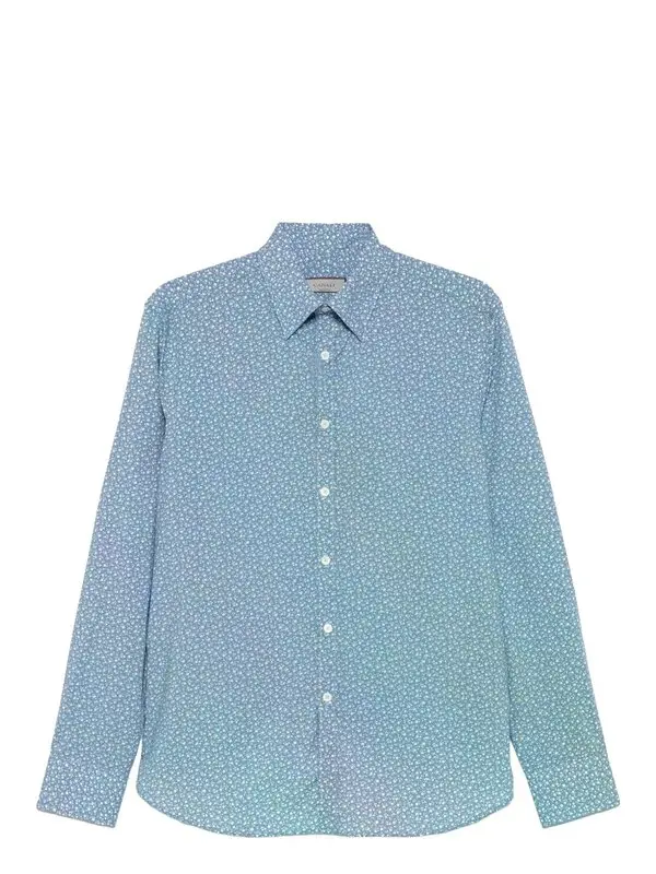Canali Floral-print Shirt - Blue