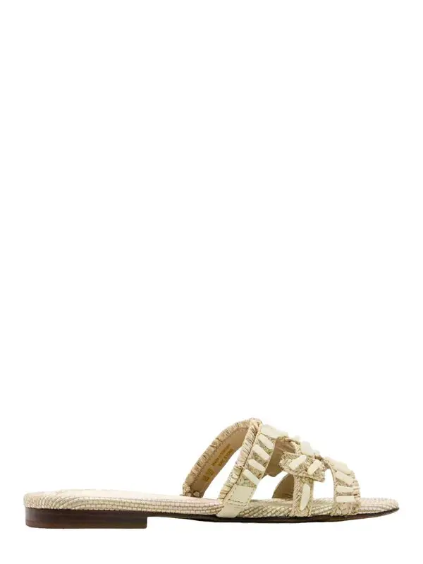 Sam Edelman Beaded Woven Sandals - 250 Light Natural