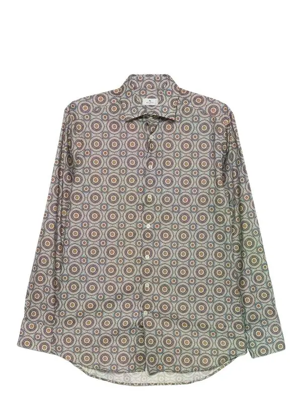Etro Patterned Long-sleeve Shirt - Blue