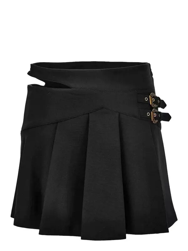 Versace Pleated Buckle-fastening Skirt - Black