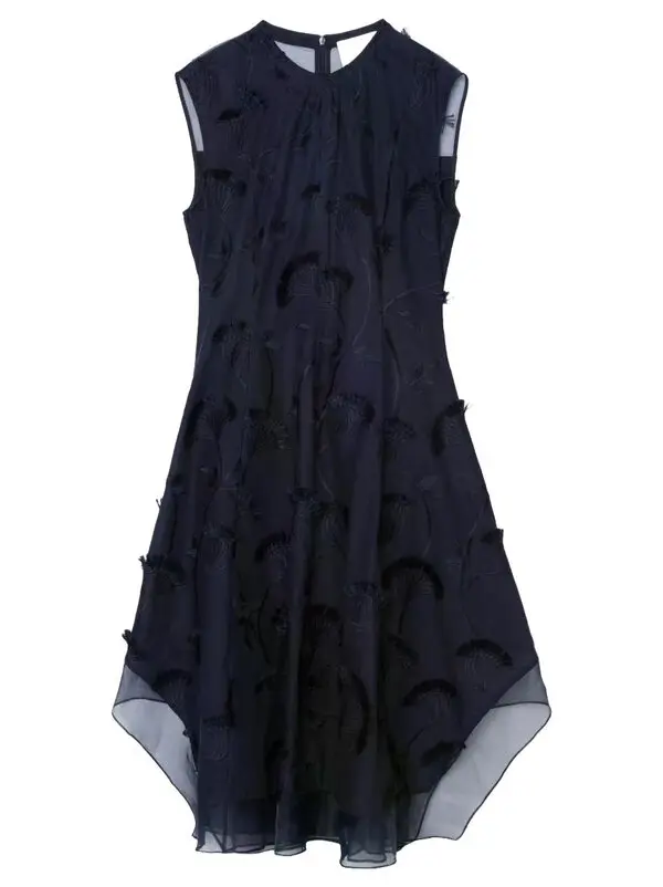 3.1 Phillip Lim Floral-embroidered Sleeveless Midi Dress - Blue