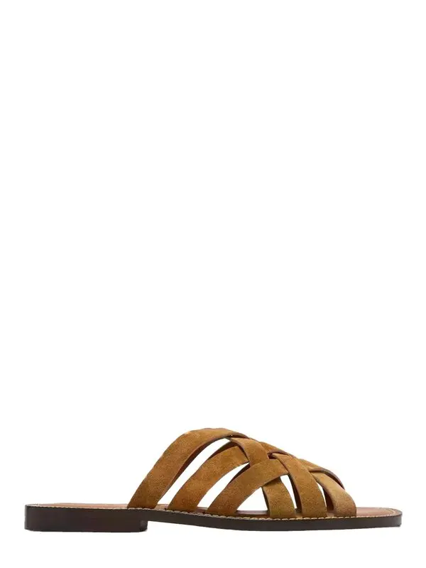 Brunello Cucinelli Woven Leather Sandals - Brown