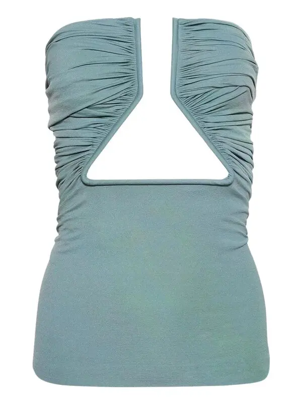 Rick Owens Strapless Cut-out Top - Blue