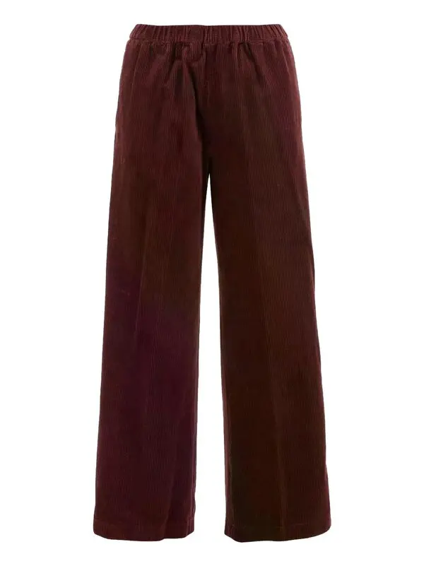 Aspesi Elasticated-waist Corduroy Trousers - Red
