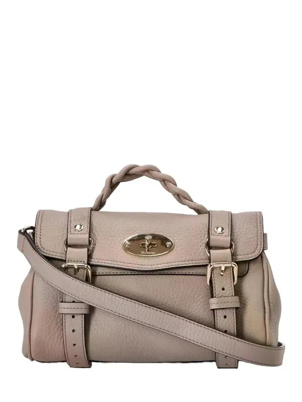 Mulberry Mini Alexa Braided-handle Tote Bag - Grey
