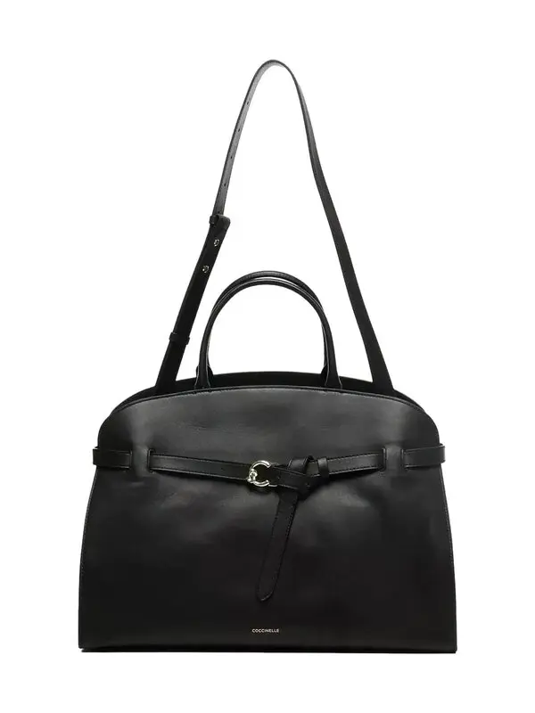 COCCINELLE Medium Sabine Belted Tote Bag - Black