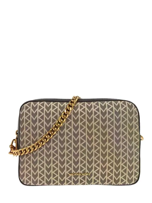 Michael Kors Chevron-pattern Chain-strap Shoulder Bag - Neutrals