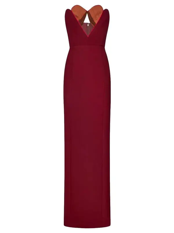 NENSI DOJAKA Sweetheart-neckline Maxi Dress - Red