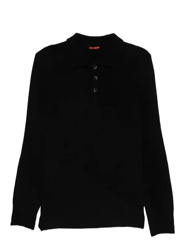 Barena Venezia Long-sleeve Polo Jumper - Black