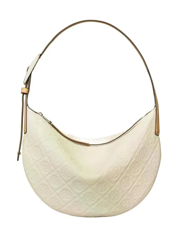 Tory Burch Small T-monogram Shoulder Bag - White