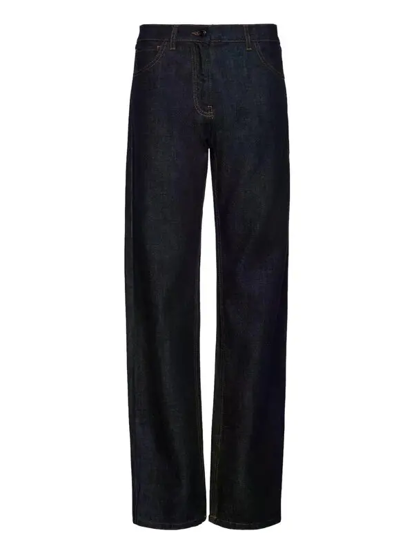 Magda Butrym Logo-patch Jeans - Blue