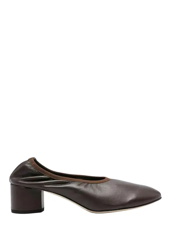 AeydĒ 45mm Leather Pumps - Brown