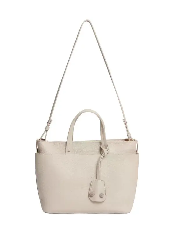 Fabiana Filippi Pebbled Leather Tote Bag - Grey