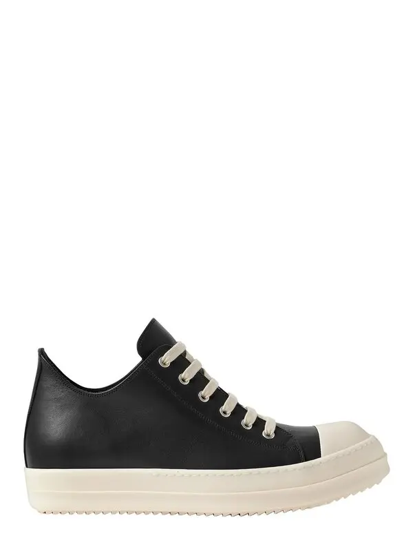 Rick Owens Ramones Leather Sneakers - Black