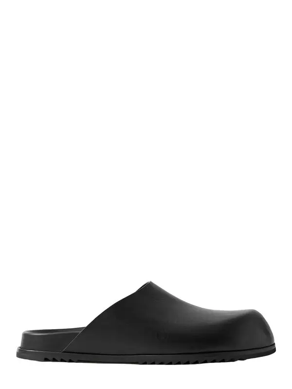 Rick Owens Granola Leather Mules - Black