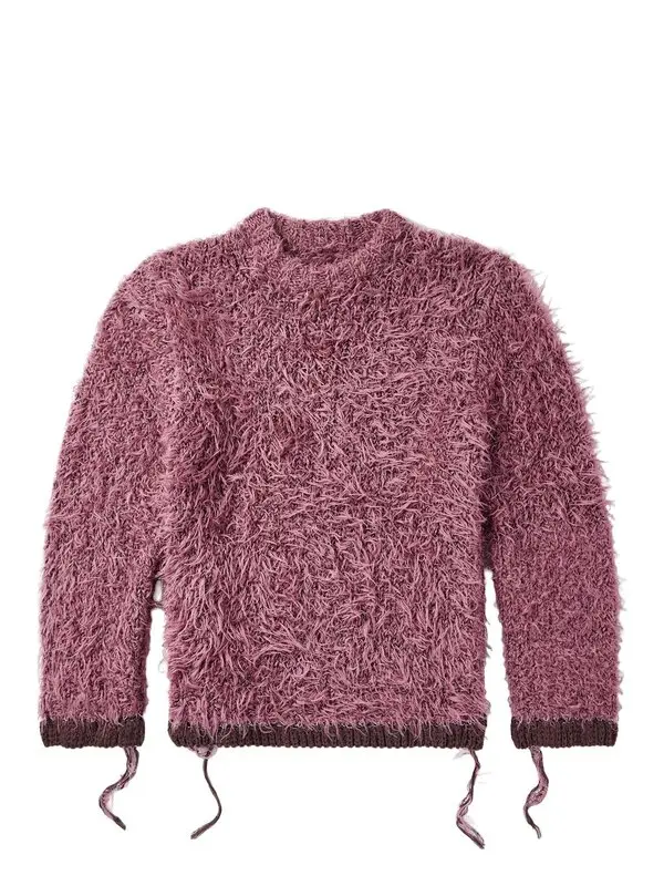 Sacai Brushed-knit Sweater - Pink