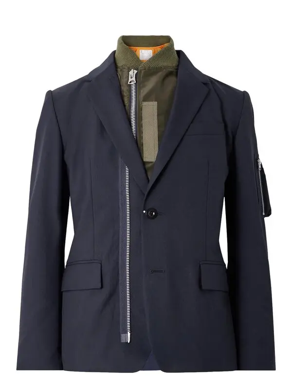 Sacai Layered Blazer - Blue