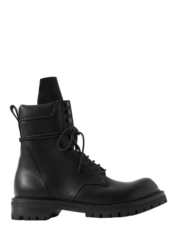 Rick Owens Leather Boots - Black