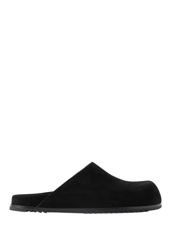 Rick Owens Granola Suede Mules - Black