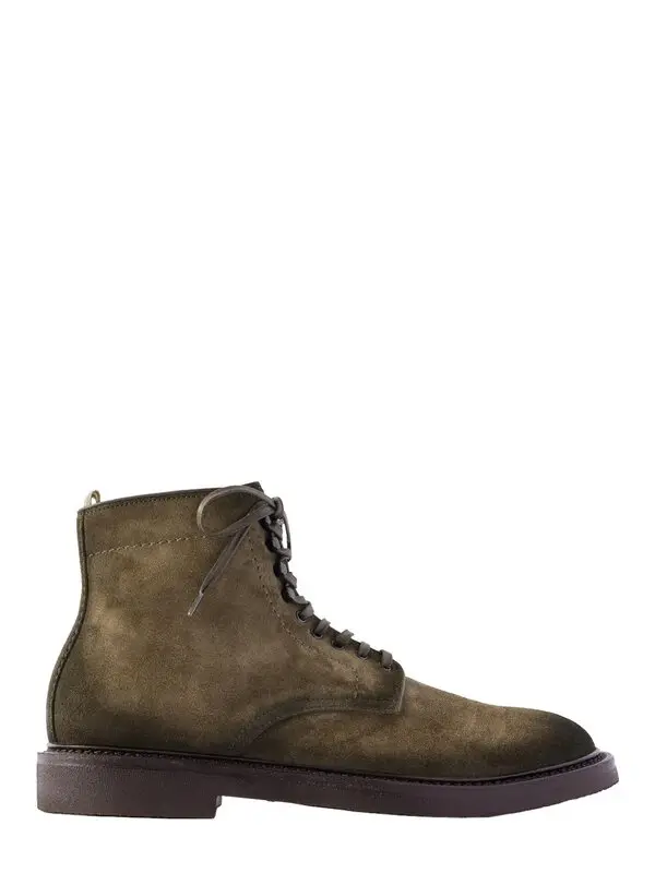 Officine Creative Hopkins Flexi 203 Suede Boots - Green
