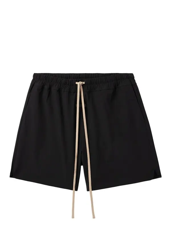 Fear Of God Straight-leg Tech-jersey Drawstring Shorts - Black