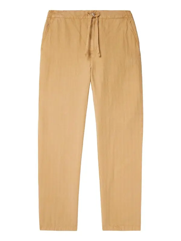 Frescobol Carioca Mendes Straight-leg Lyocell-blend Trousers - Brown
