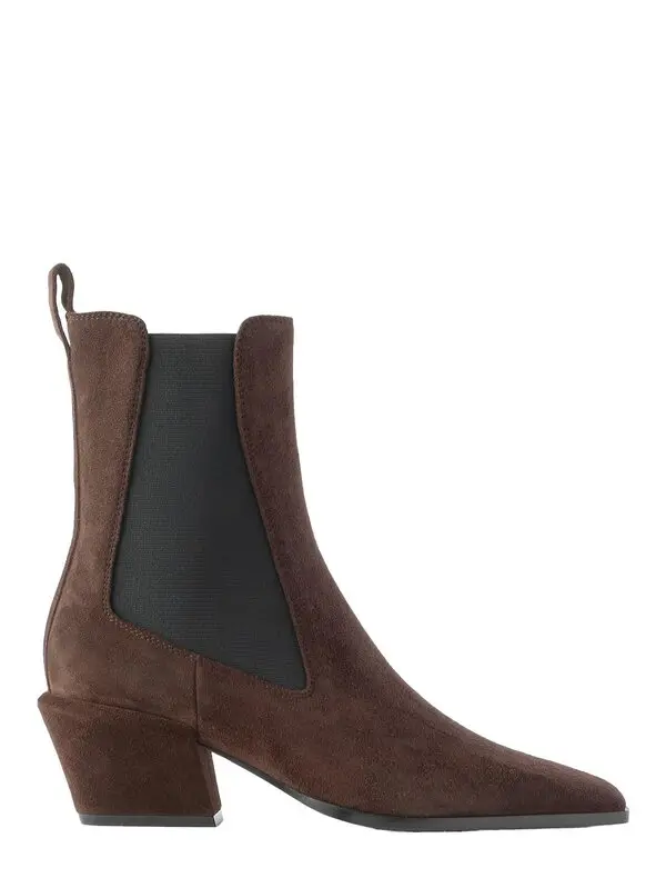 Paris Texas Bettina Suede Ankle Boots - Brown