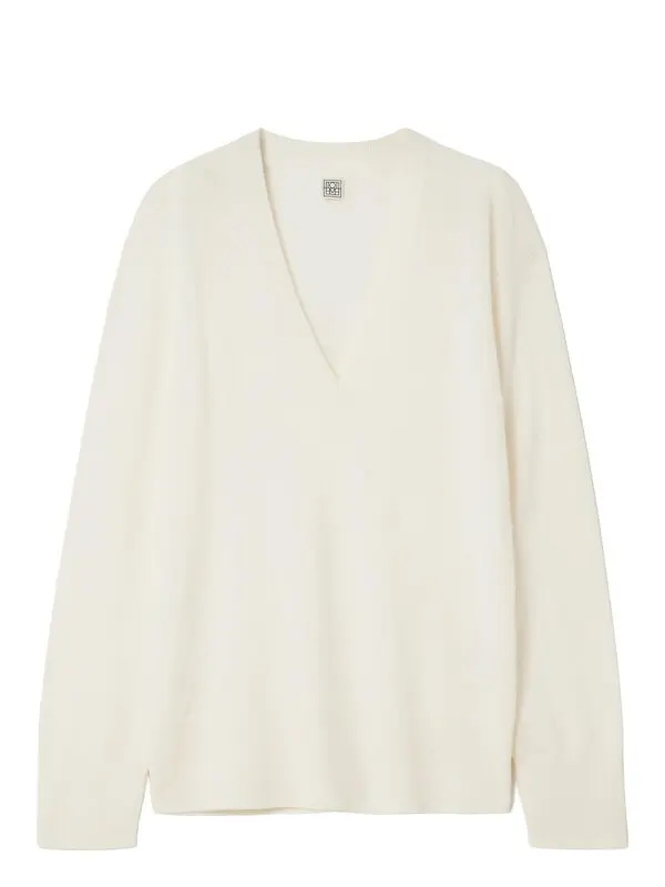 TOTEME Garderob Cashmere Sweater - Ecru