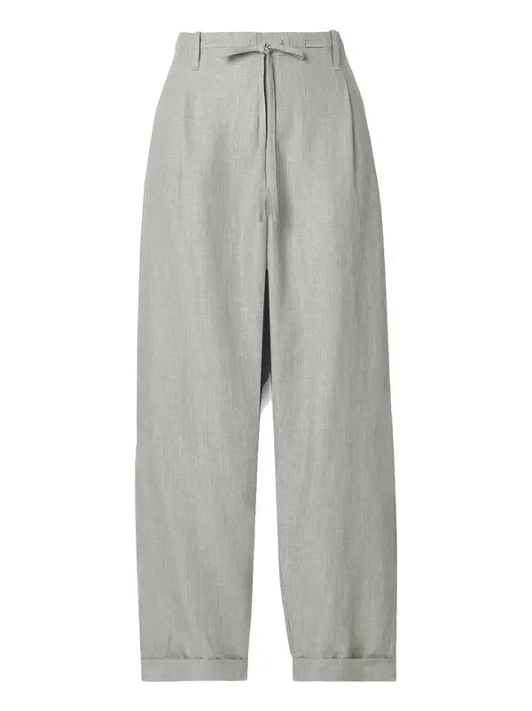 Maria Mcmanus Linen, Cotton And Wool-blend Twill Pants - Gray