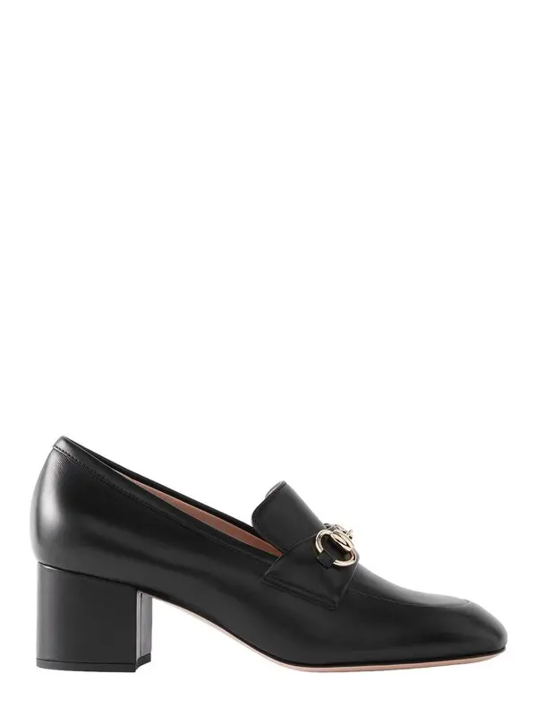 Gucci Horsebit Leather Pumps - Black