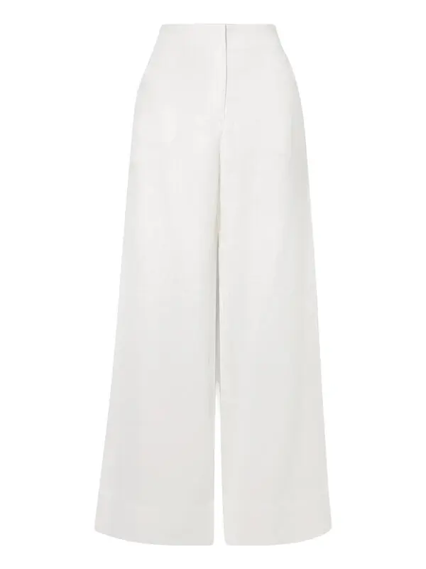 ANDRES OTALORA Me Hablas Linen Wide-leg Pants - Neutrals
