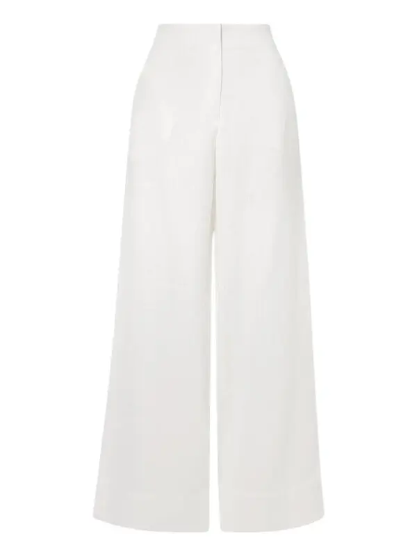 ANDRES OTALORA Me Hablas Linen Wide-leg Pants - Off-white