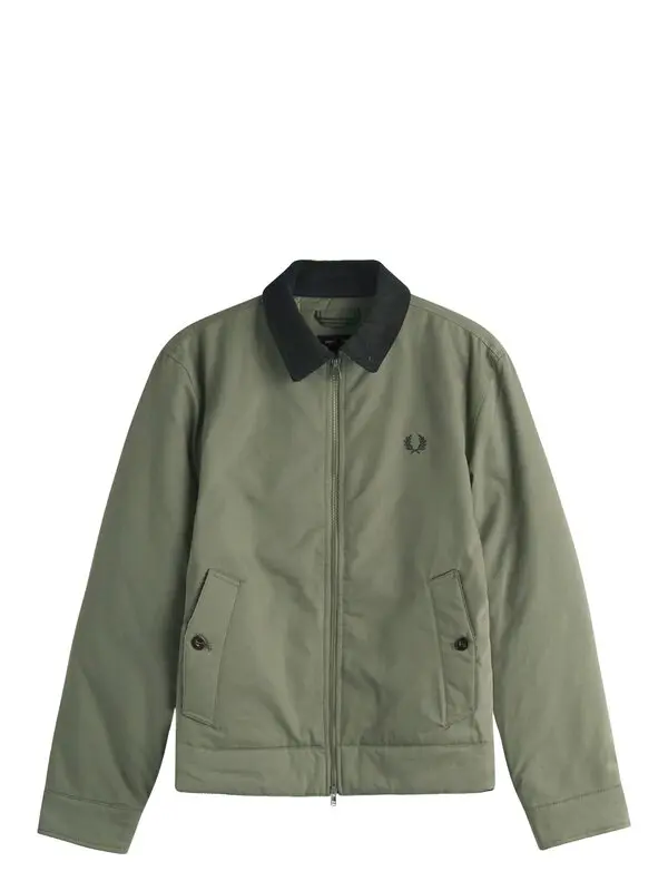Fred Perry Cotton Caban Jacket - Laurel W Grn