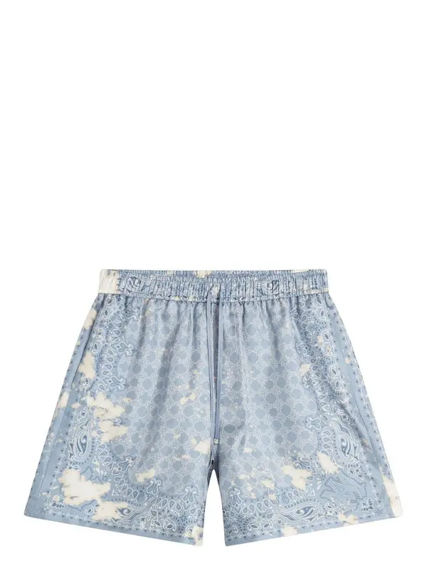 Amiri Bleach Bandana Short - Ashley Blue