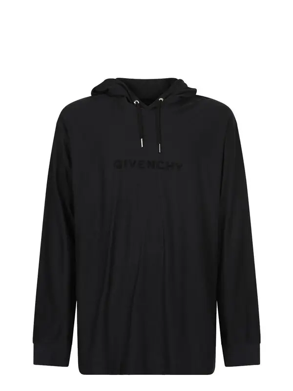 Givenchy Cotton Hooded Sweatshirt - Black