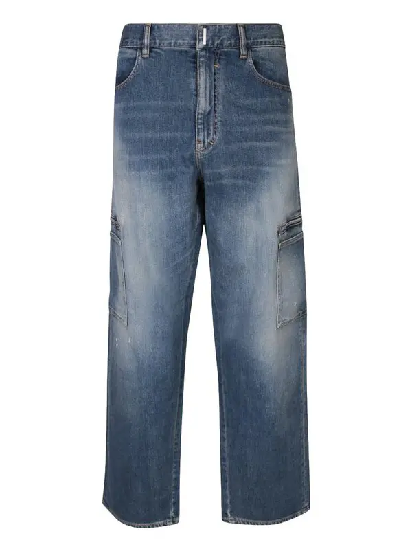Givenchy Cotton Cargo Jeans - Blue