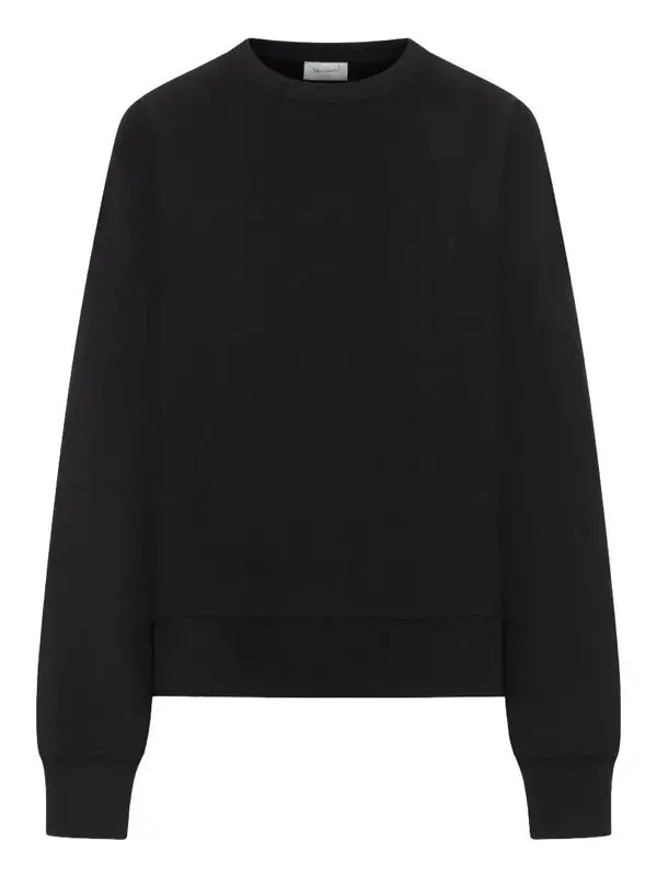 Saint Laurent Logo-embroidered Sweatshirt - Black