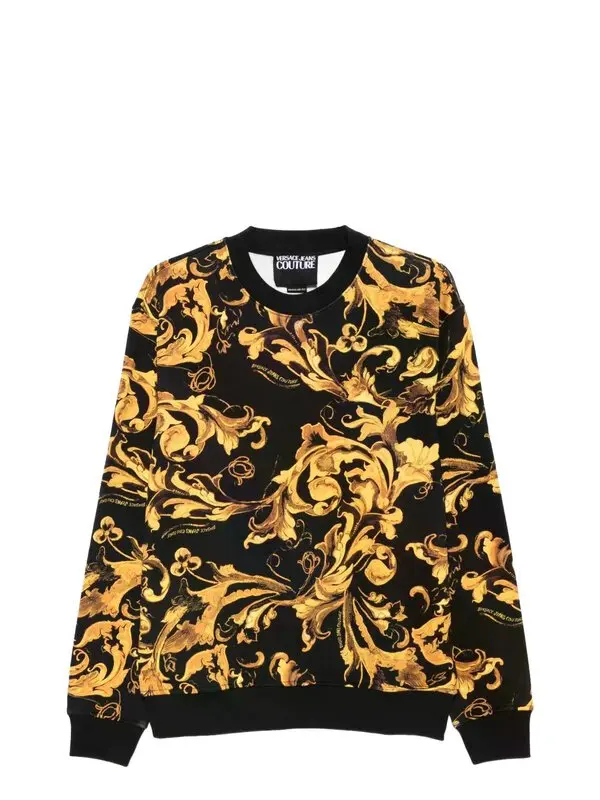 Versace Barocco-print Sweatshirt - Black