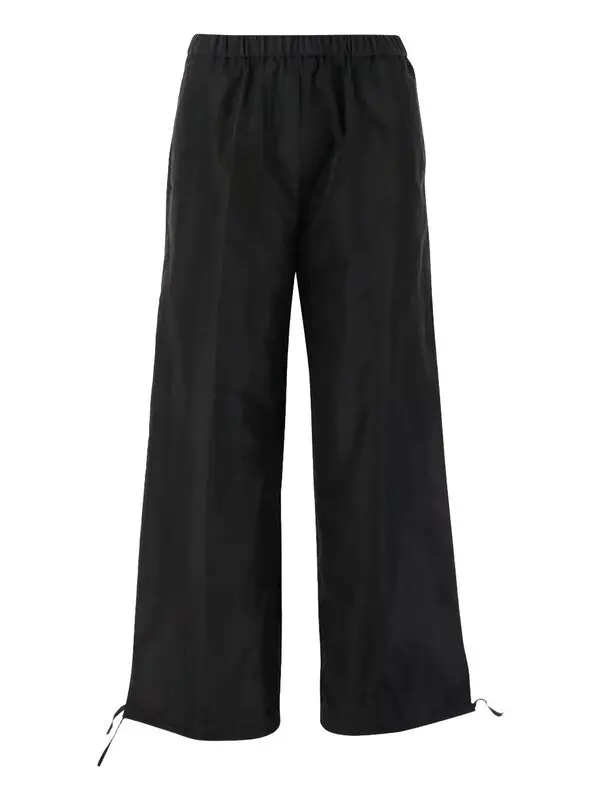 Aspesi Drawstring-cuffed Trousers - Black