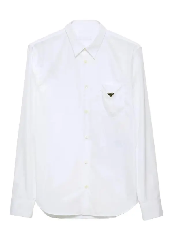 Prada Patch-pocket Cotton Shirt - White