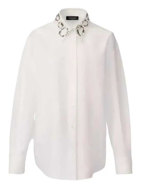 Fabiana Filippi Embellished-collar Shirt - White