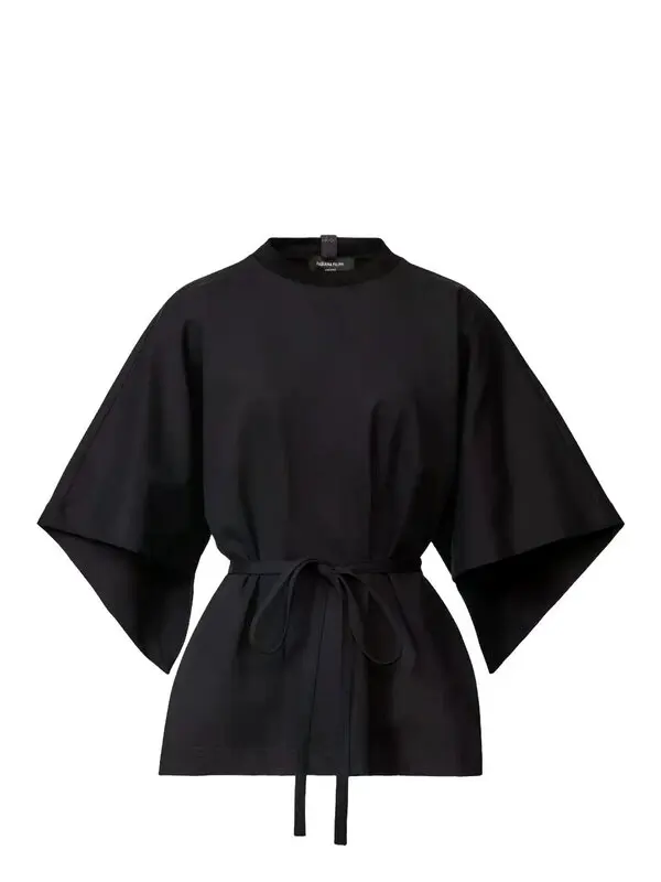 Fabiana Filippi Tie-waist Wide-sleeve Blouse - Blue